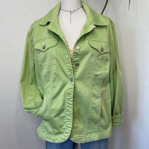 Live a Little | Jackets & Coats | Vtg Y2k Live A Little Green Jacket ...